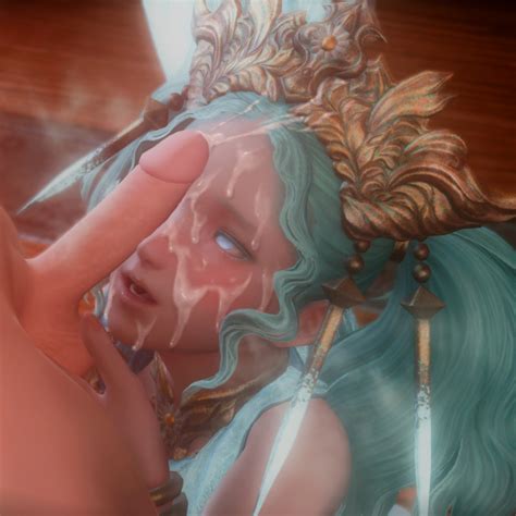 Rule 34 Artist Request Fellatio Final Fantasy Final Fantasy Xiv Green Hair Menphina Partial