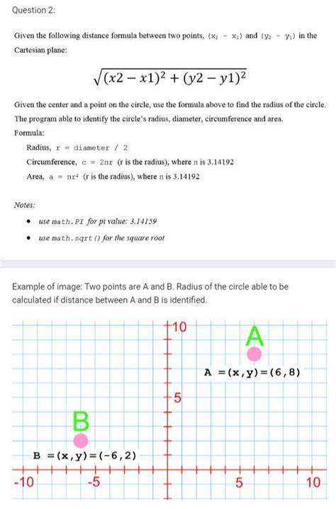Solved A Write A Function To Calculate Distances Between Chegg