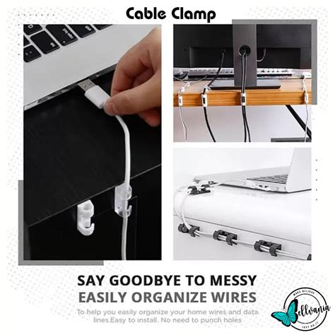Jual Klip Kabel Organizer Klem Cable Tembok Isi Pcs Shopee Indonesia