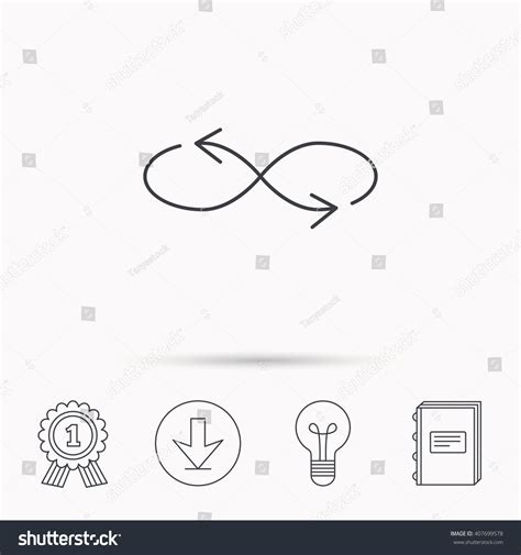 Shuffle Icon Mixed Arrows Sign Randomize Stock Vector Royalty Free 407699578