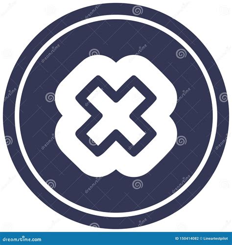Multiplication Sign Circular Icon Symbol Stock Vector Illustration Of