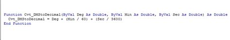 Macro In Excel Convert Dms Format To Decimal