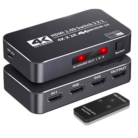 4k Hdr Hdmi Switch 3 Ports Hdmi 2 0 Switcher Selec Grandado