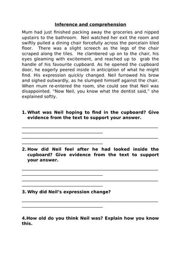 Free Ks2 Inference And Comprehension Worksheet Teaching Resources