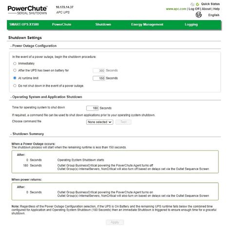 Sfpcss Software Powerchute Serial Shutdown Unattended Graceful Shutdown Ups Monitoring