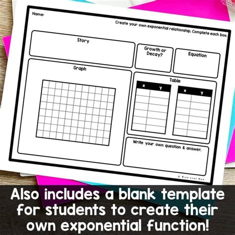 Winter Exponential Functions Worksheets With Multiple Representations