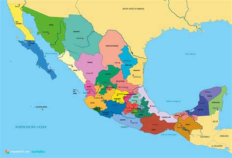 Mapa Imprimible De México Y Sus Estados 340 Mapa Estado De Mexico
