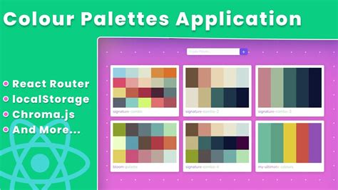 React Js Color Palettes Application Build Color Palette System Youtube