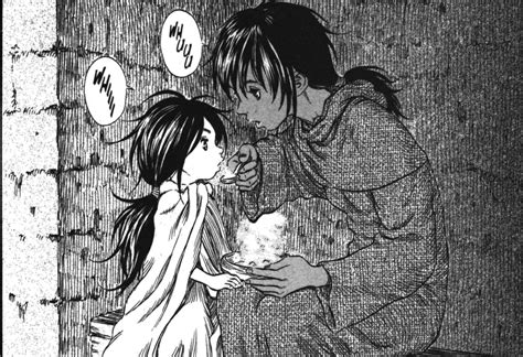 Here Have Casca Giving Food To Whats Probably Imaginary World Of