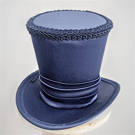 Navy Blue Mini Top Hat Navy Blue Hat Fascinator Wedding Top Hat