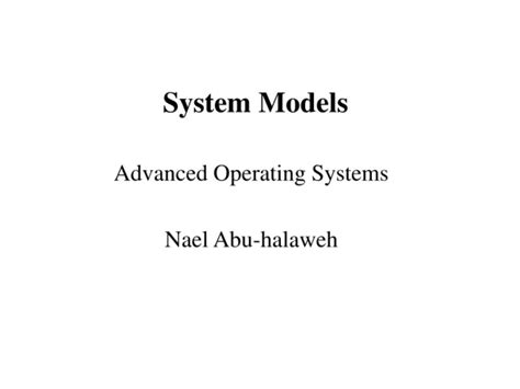 Ppt System Models Powerpoint Presentation Free Download Id466037