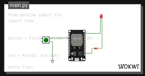 Push Upanddown Button Wokwi Esp32 Stm32 Arduino Simulator