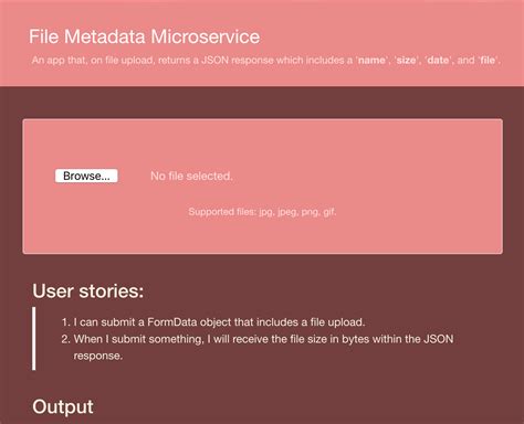 Github Answartfile Metadata Ms Javascript Micro Service App That On File Upload Returns A