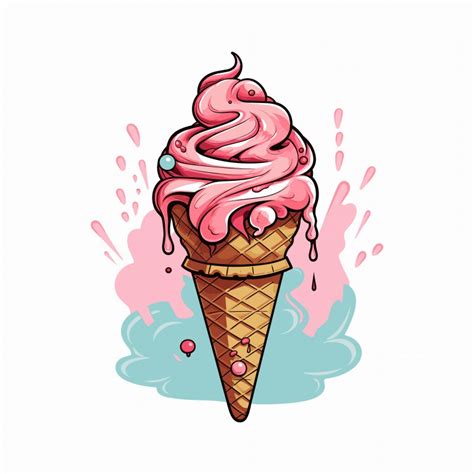 دانلود وکتور تصویر گرافیکی بستنی قیفی دانلود رایگان فایل لایه باز، Psd، وکتور، لوگو و موکاپ