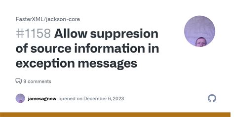 Allow Suppresion Of Source Information In Exception Messages · Issue 1158 · Fasterxmljackson