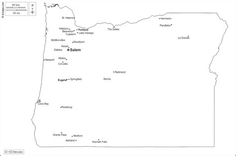 Oregon D Free Map Free Blank Map Free Outline Map Free