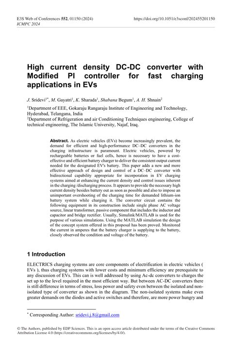 Pdf High Current Density Dc Dc Converter With Modified Pi Controller