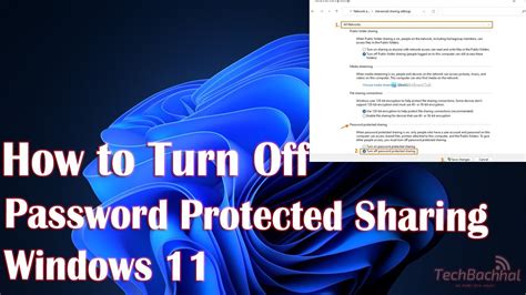 How To Turn Off Password Protected Sharing In Windows 11 Youtube