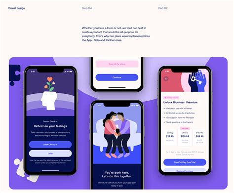 Blueheart Digital Sex Therapy Mental Health Mobile App Behance