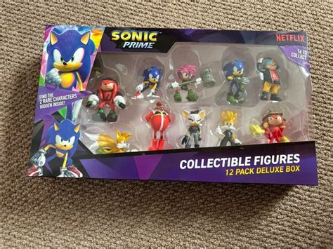 Sonic Prime Rare Hedgehog Collectable Figures 25cm 12 Pack Deluxe Box £