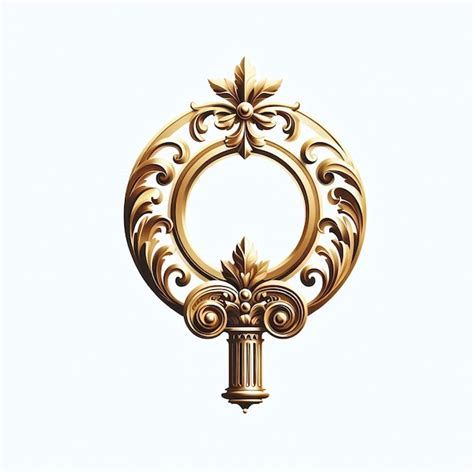 Golden Elegance Ornate Rococo Frame Design Premium Ai Generated Image