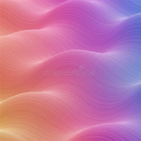 Soft Undulating Waves In Pastel Hues Of Pink Blue And Purple Create An Abstract Art Piece