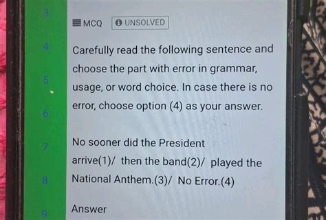 MCQ UNSOLVED Carefully Read The Following StudyX