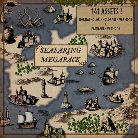 Seafaring Vintage Assets Megapack 141 Assets City Ports Ships Sea