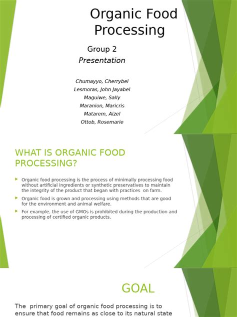 Understanding Organic Food Processing Pdf