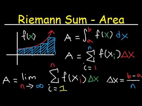 Riemann Sums Midpoint Left Right Endpoints Area Definite Integral Sigma Notation