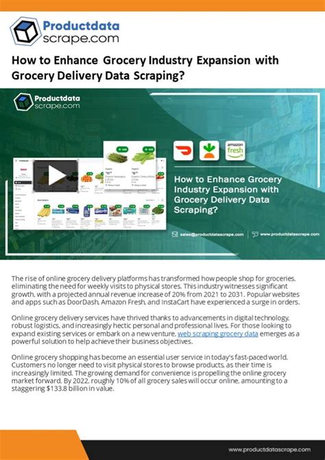 Ppt How To Enhance Grocery Industry Expansion With Grocery Delivery Data Scraping Powerpoint