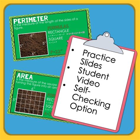 Area Perimeter Gardens Two Options Ruler Or No Ruler Digital Google Slides Activity