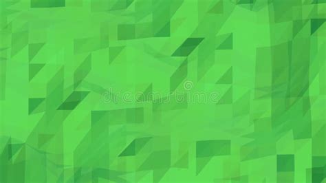 Beautiful Abstract Green Polygonal Surface Moving In Animation Bright Triangles Motion Three