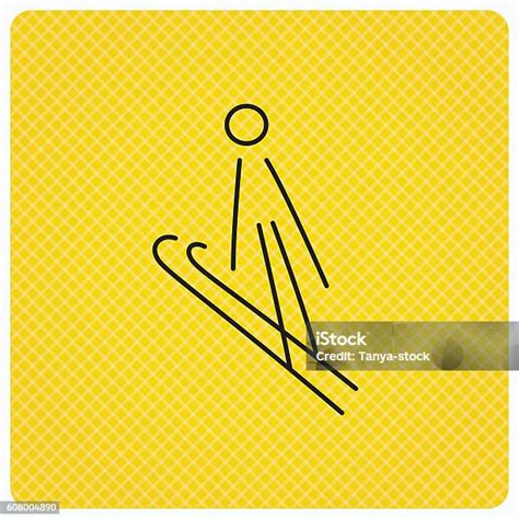 스키복 뛰어내림 아이콘크기 스키 익스트림 스포츠 팻말 겨울에 대한 스톡 벡터 아트 및 기타 이미지 겨울 곧은 노랑 Istock