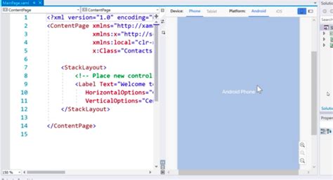 Visual Studio Community Edition Xamarin Development Xaml Designer