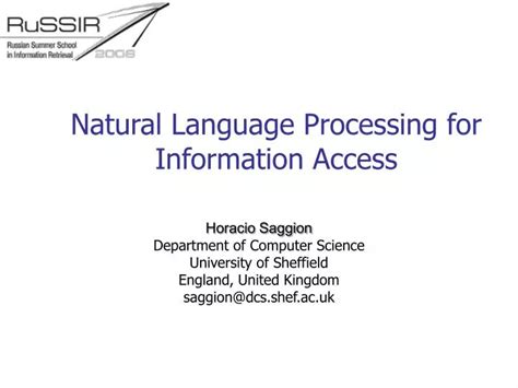 Ppt Natural Language Processing For Information Access Powerpoint Presentation Id 4691083