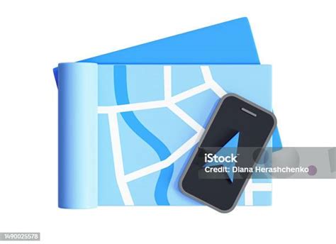 지도 Gps 네비게이션 모바일 앱이 있는 3d 스마트폰 접힌 도시 지도 위치 장소가 있는 전화 경로가 표시됩니다 배송 추적 만화 창조적 인 디자인 아이콘은 흰색 배경에