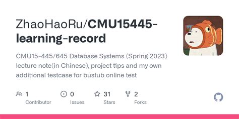 CMU15445 Learning Record Assets Project Structure Svg At Main
