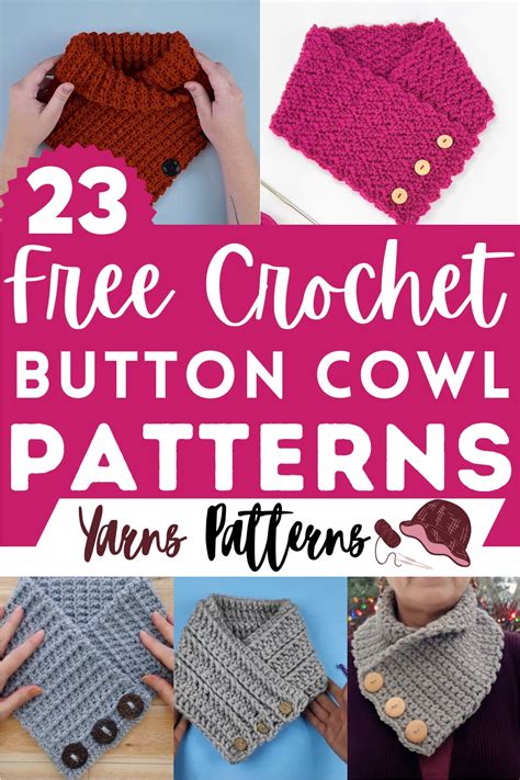 23 Crochet Button Free Cowl Patterns Cozy Video Tutorials