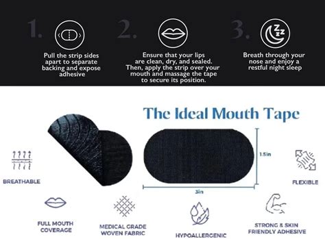 2025 Mouthtape Hostage Black Anti Snoring Sleeping Tape