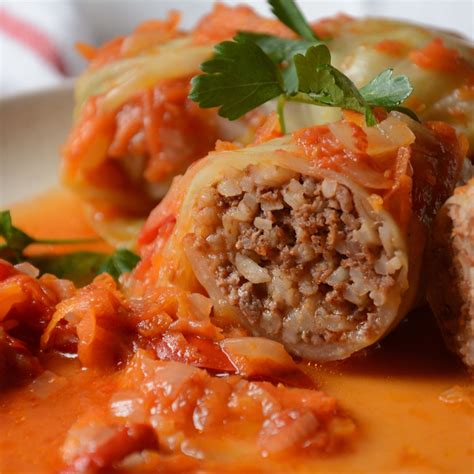 Polish Golumpki Stuffed Cabbage Recipe Gołąbki Polish Stuffed