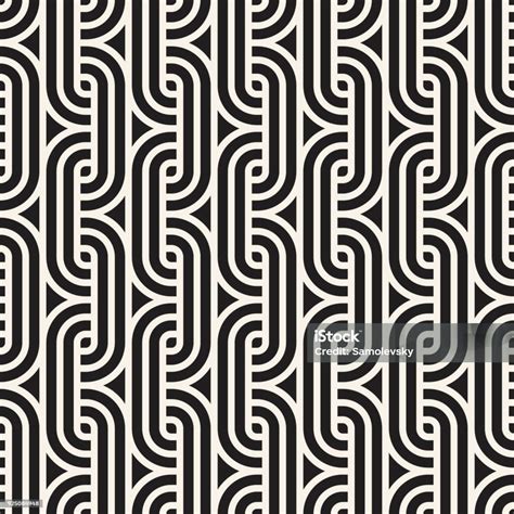 Vector Seamless Lattice Pattern Modern Stylish Texture With Monochrome