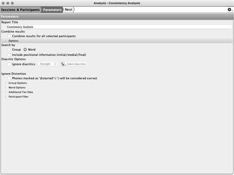 Consistency Analysis