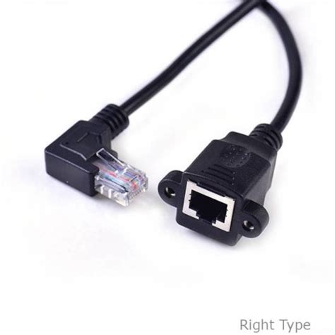 Right Angle 90 Degree Panel Mount 8p8c Ftp Stp Utp Cat 6e Male To