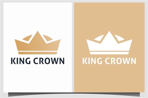 킹 크라운 로고 디자인 터 템플릿 프리미엄 벡터