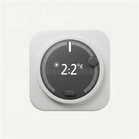 Smart Home Thermostat Device Modern Minimalist Design Temperature Control Panel Digital Display