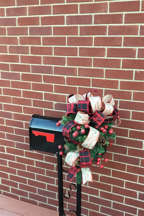 Mailbox Decorationmailbox Toppermailbox Christmas Etsy
