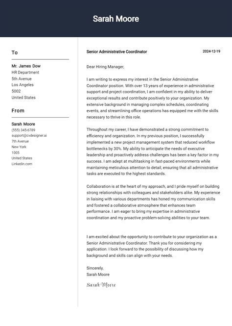 25 Personal Assistant Cover Letter Examples And Templates For 2025