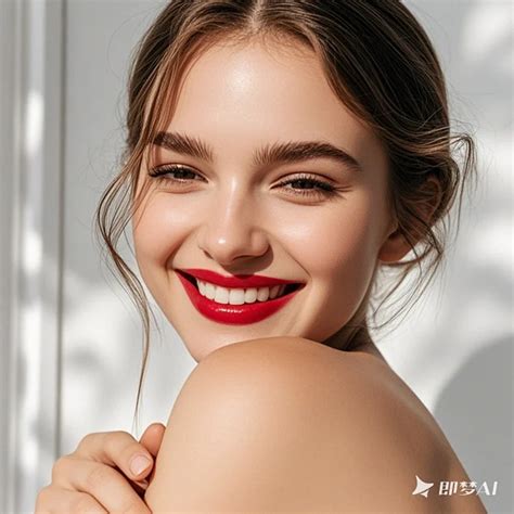 欧美女性，侧脸，白背景，青春活泼 6 花瓣网