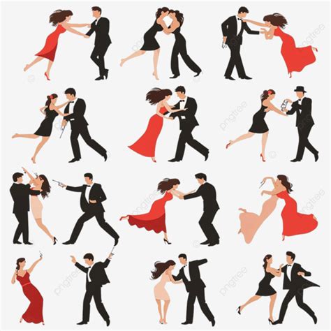 커플 댄스 탱고 세트 춤 탱고 사교 댄스 Png 일러스트 및 이미지 에 대한 무료 다운로드 Pngtree